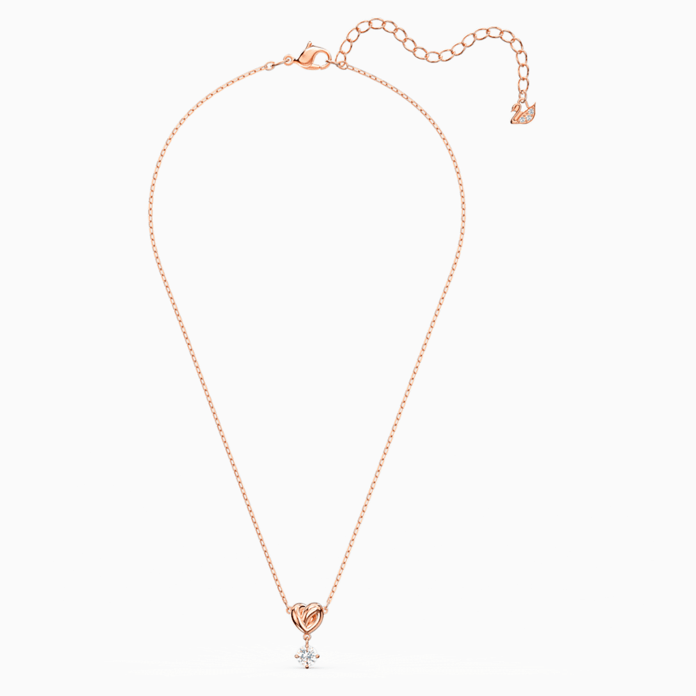 Lifelong Heart Pendant, White, Rose-gold tone plated | Swarovski.com Lifelong Heart Pendant, White, Rose-gold tone plated | Swarovski.com