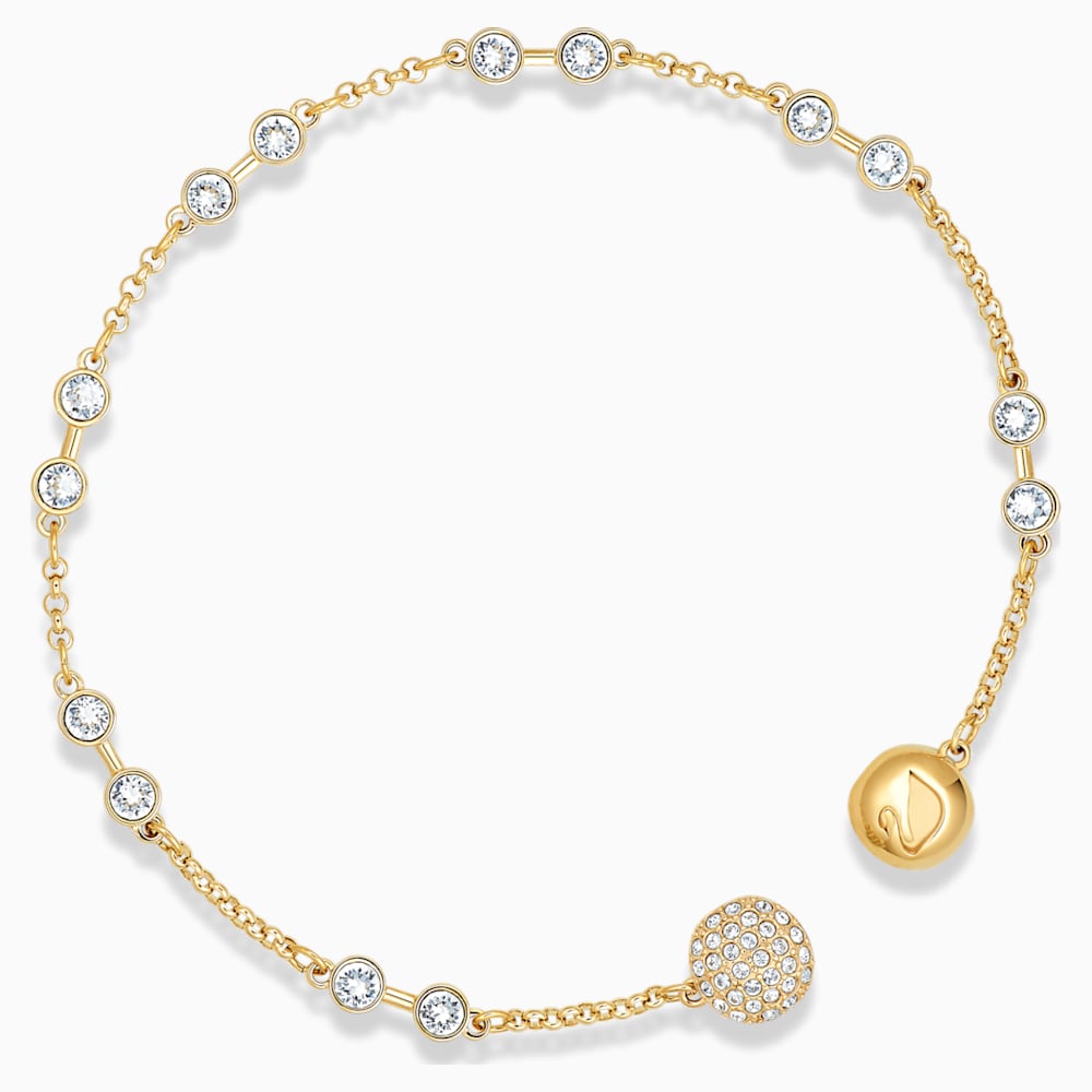 Swarovski Remix Collection Carrier, White, Gold-tone plated | Swarovski.com