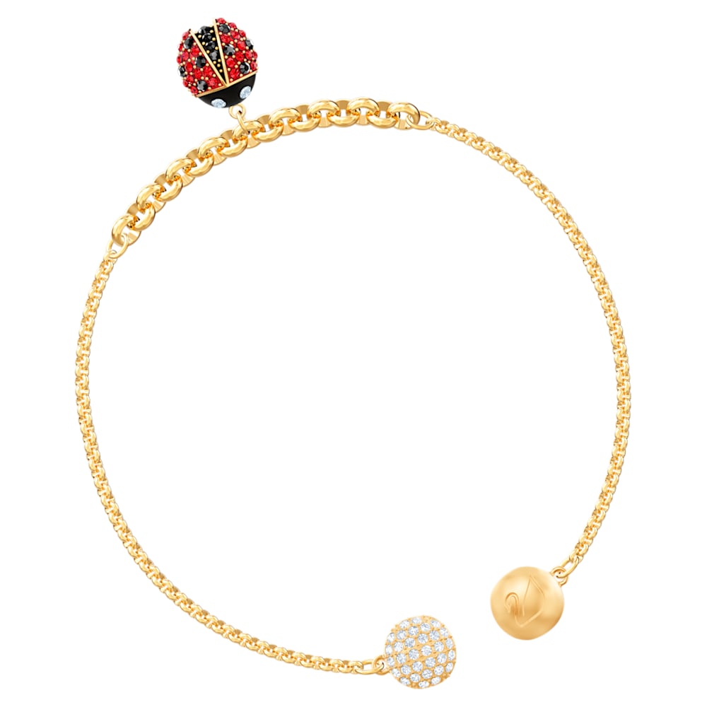 Swarovski Remix Collection Ladybug Strand, Multi-colored, Gold-tone ...