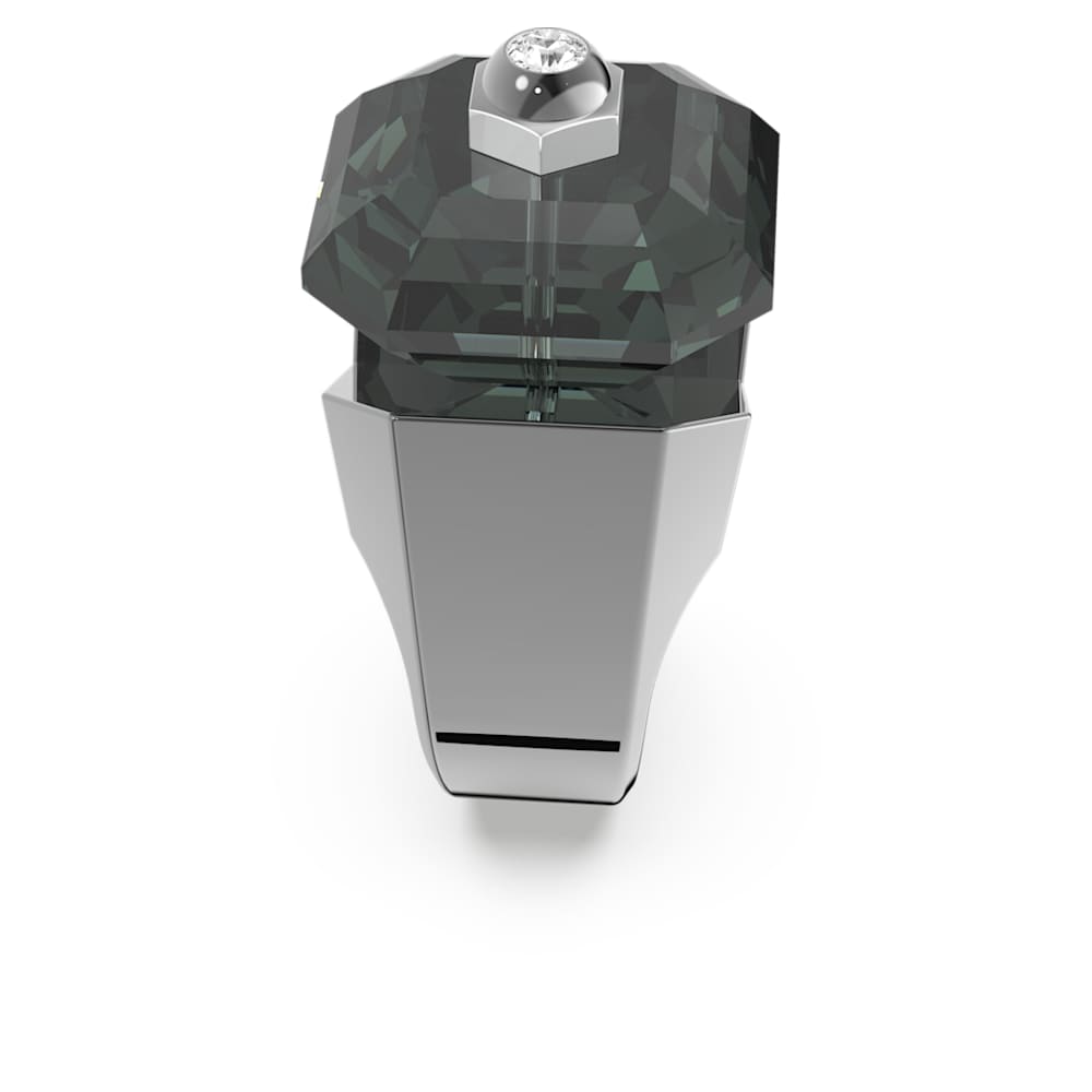 Numina cocktail ring, Octagon cut, Black, Ruthenium plated | Swarovski