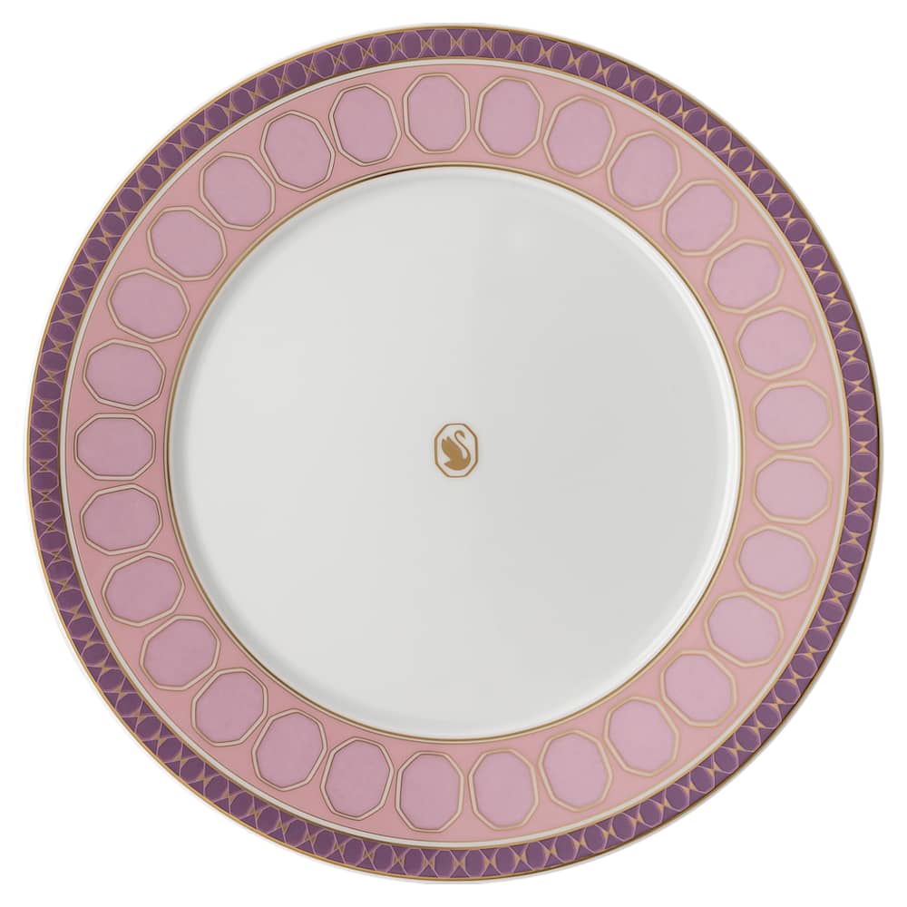 Signum plate set, Porcelain, Medium, Multicolored | Swarovski