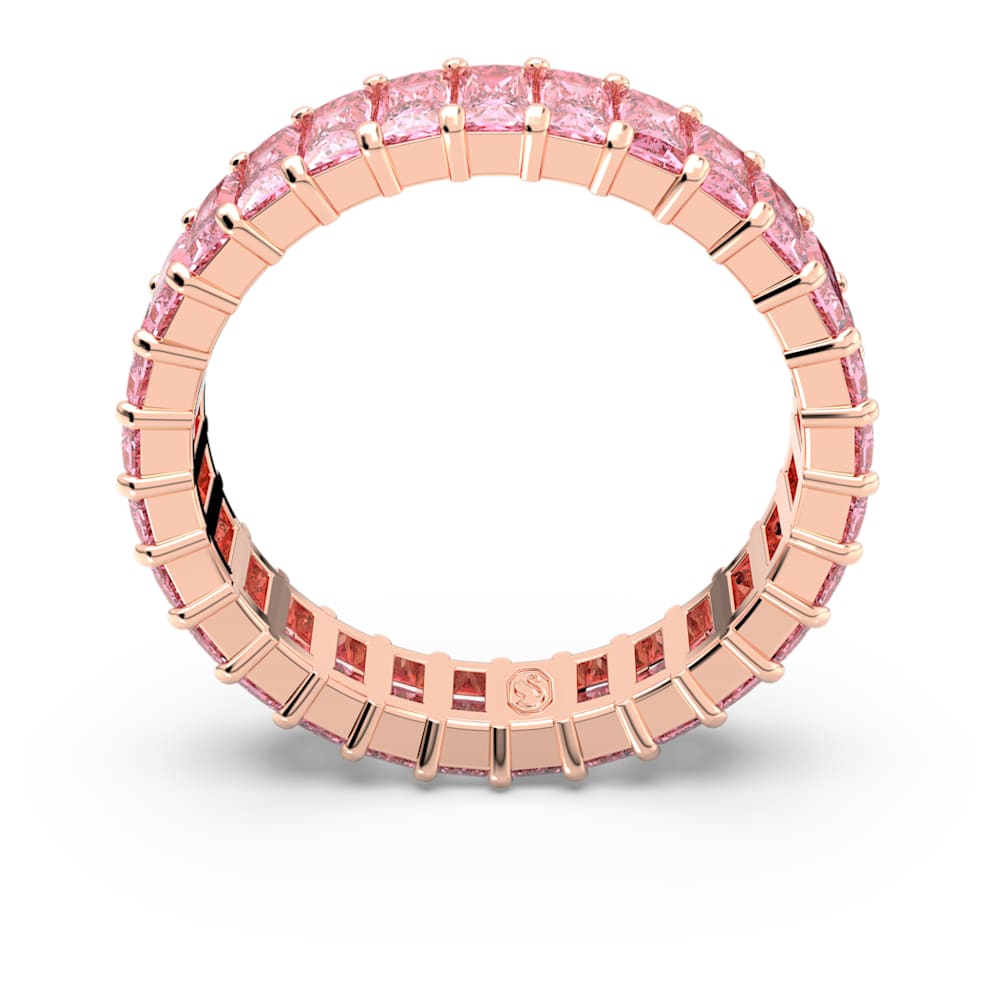 Matrix Ring, Baguette-Schliff, Rosa, Roségold-Legierungsschicht | Swarovski