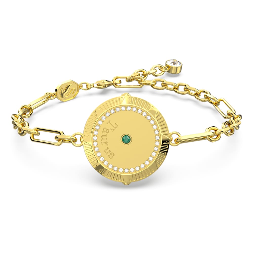 Zodiac bracelet, Taurus, Gold tone, Gold-tone plated | Swarovski
