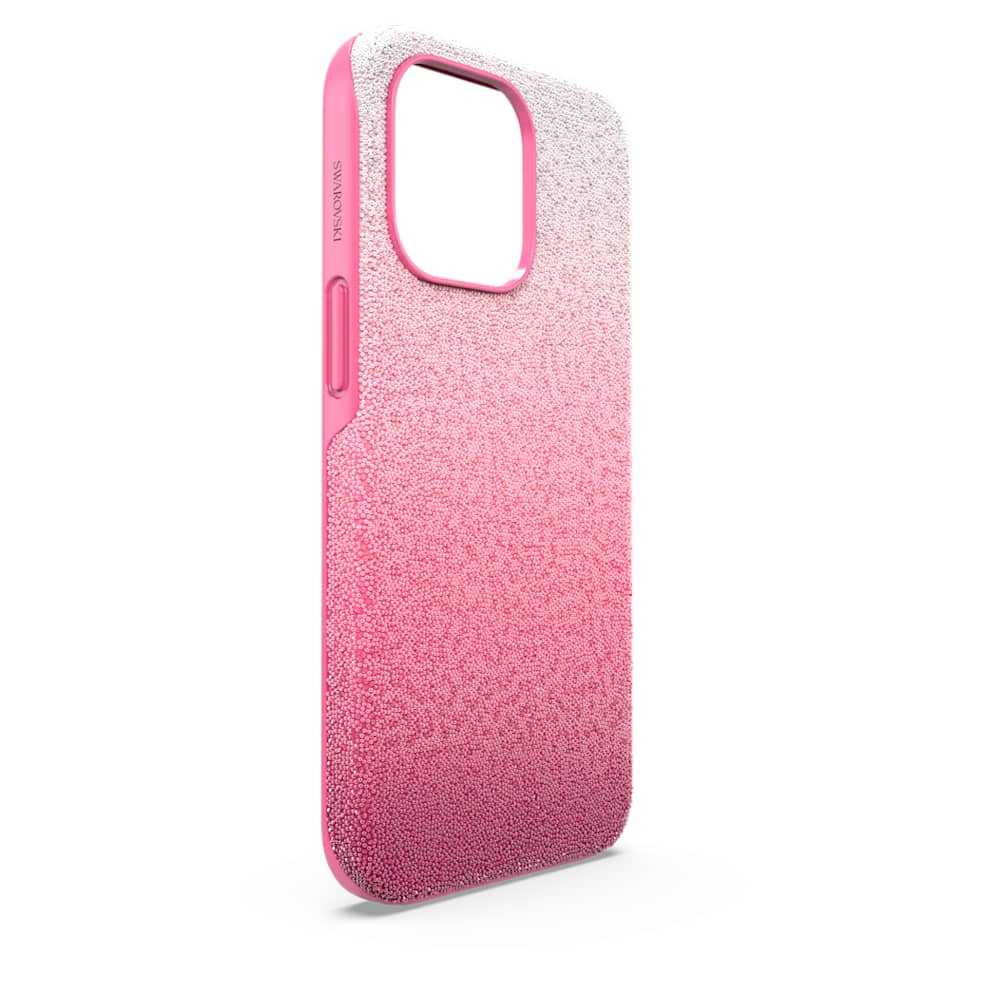 High smartphone case, iPhone® 13 Pro, Pink | Swarovski