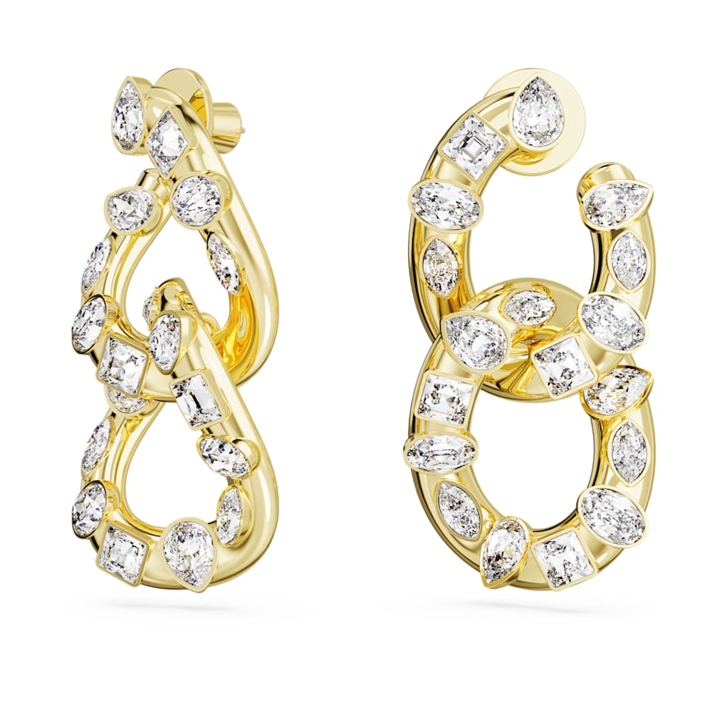 Pendientes de aro Dextera, Tallas mixtas, Bucle entrelazado, Blancos ...