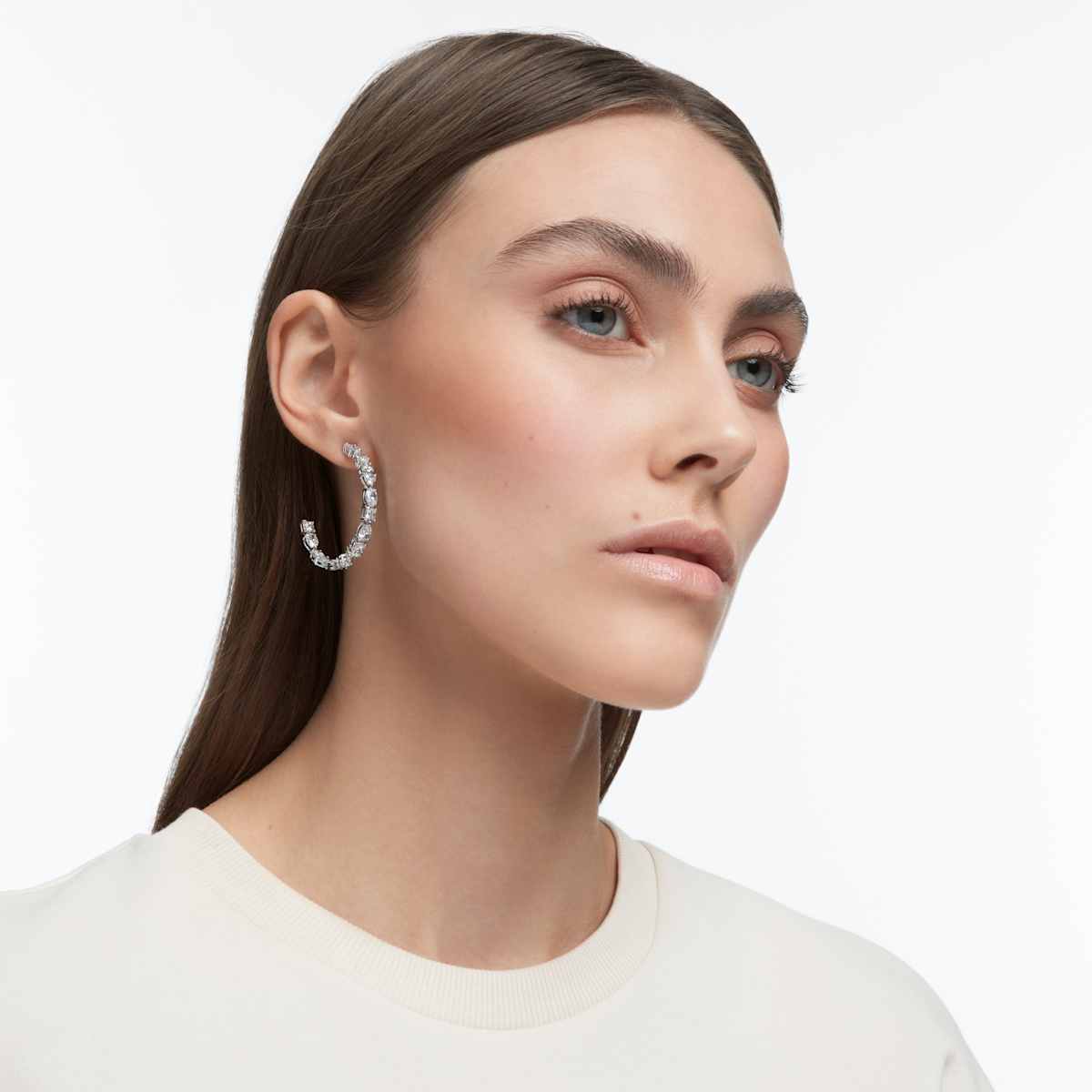 Crystal Hoop Earrings for Women and Men | Swarovski