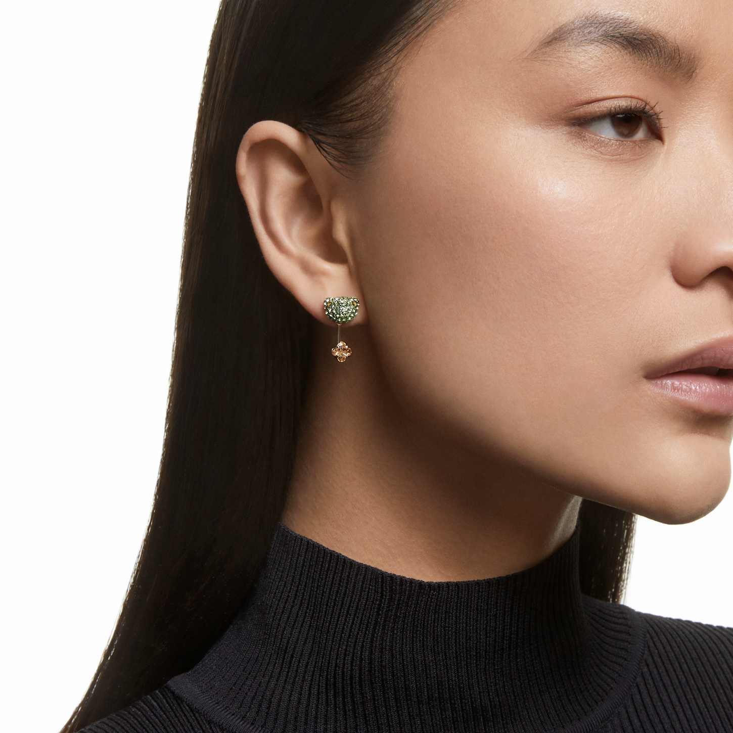 Teddy Drop-Ohrhänger, Asymmetrisches Design, Bär, Mehrfarbig ...