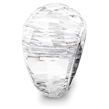 Lucent cocktail ring, White | Swarovski