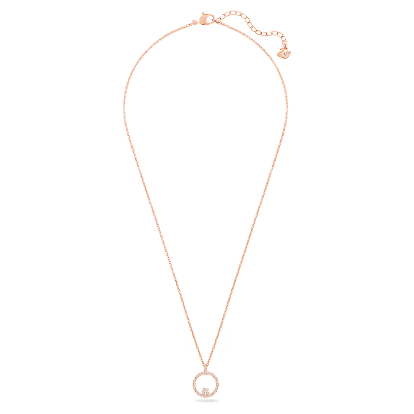 Creativity pendant, White, Rose gold-tone plated | Swarovski