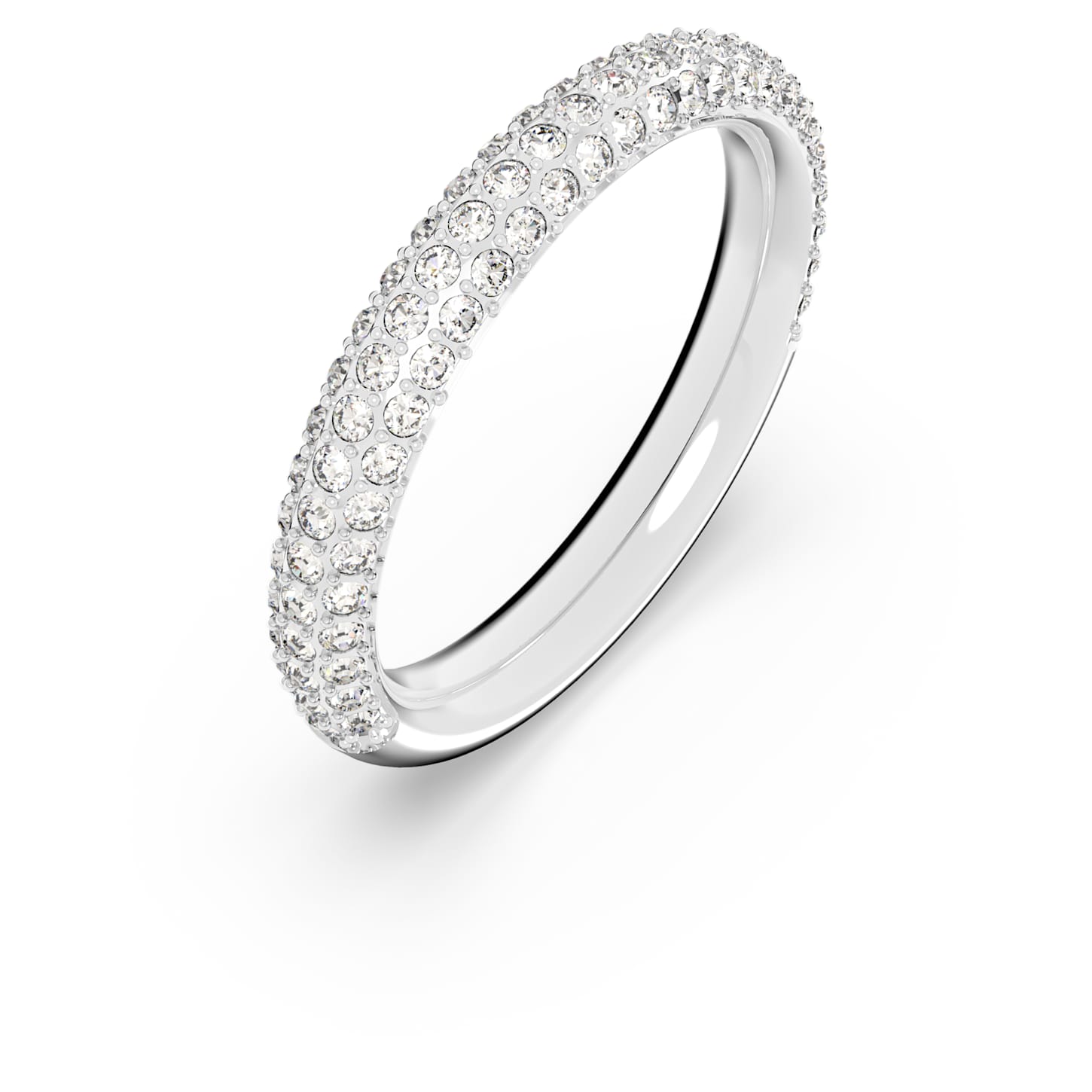 Stone ring, White, Rhodium plated | Swarovski