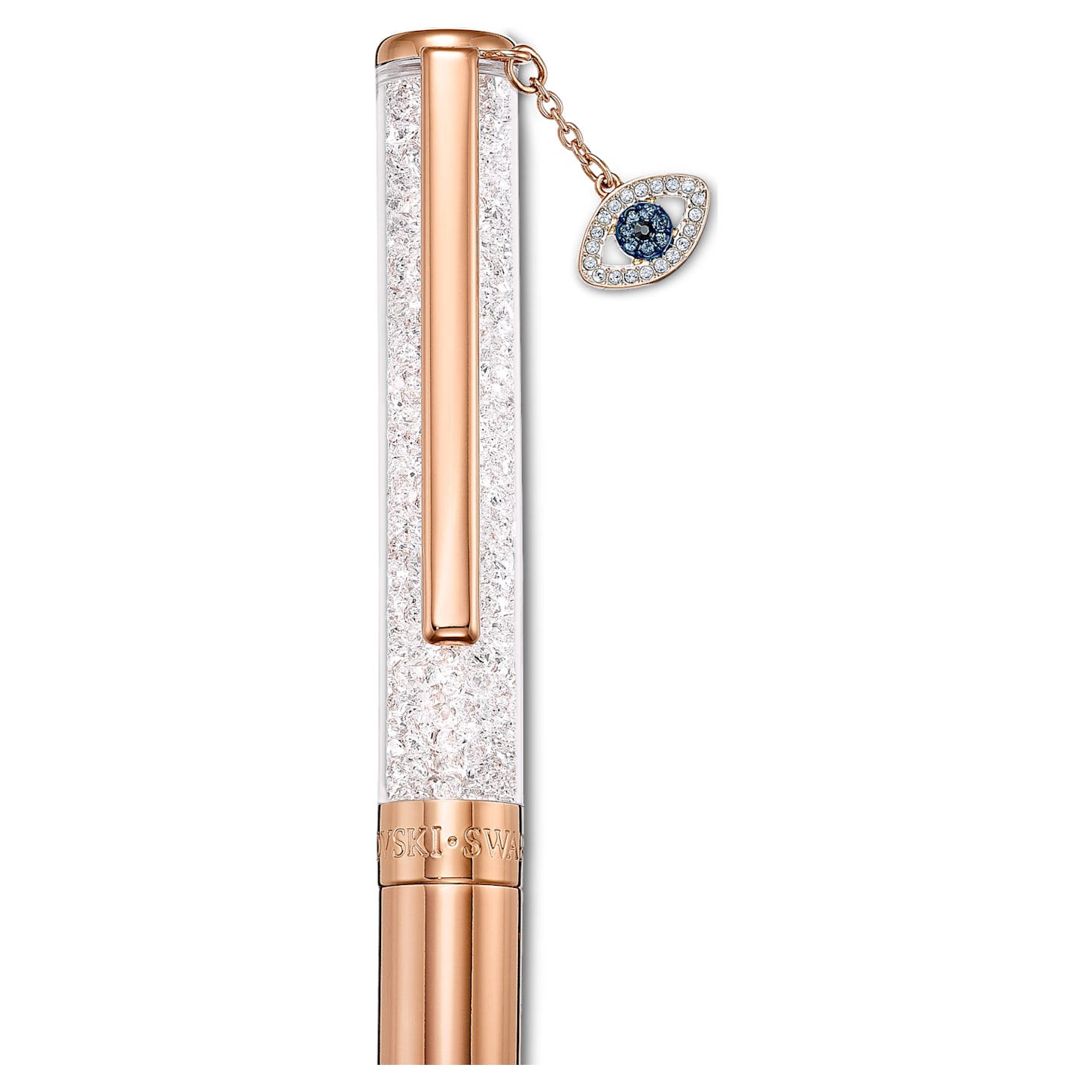 Crystalline ballpoint pen, Evil eye, Rose gold tone, Rose gold-tone ...