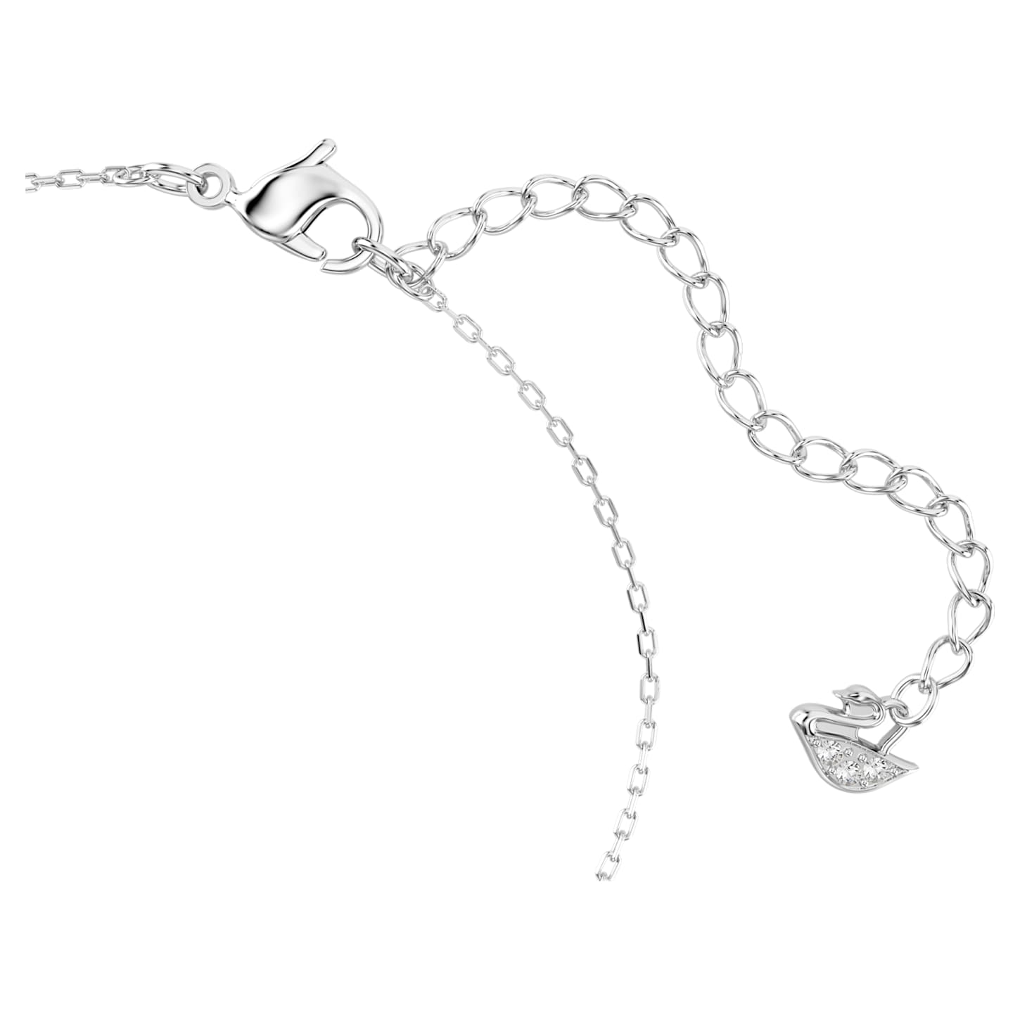 Only bracelet, White, Rhodium plated | Swarovski