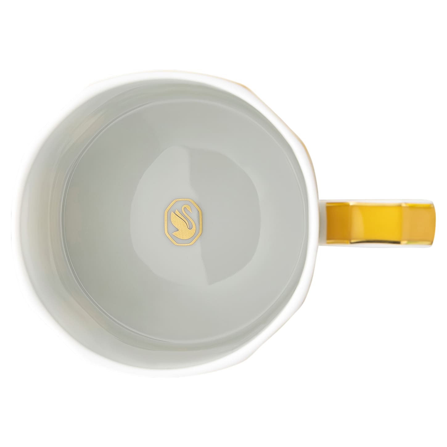 Signum mug with lid, Porcelain, Yellow | Swarovski