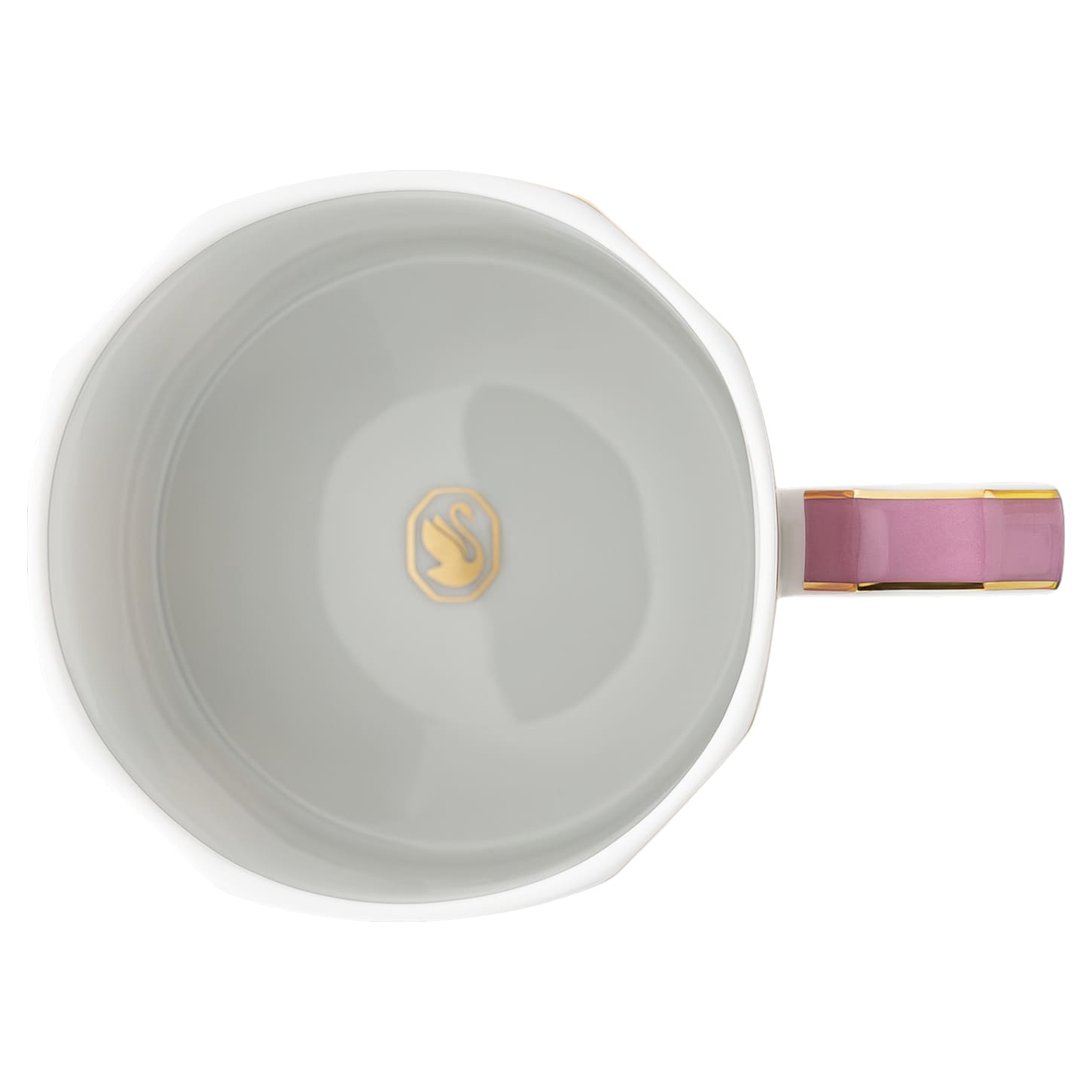 Signum Tasse mit Deckel, Porzellan, Rosa | Swarovski