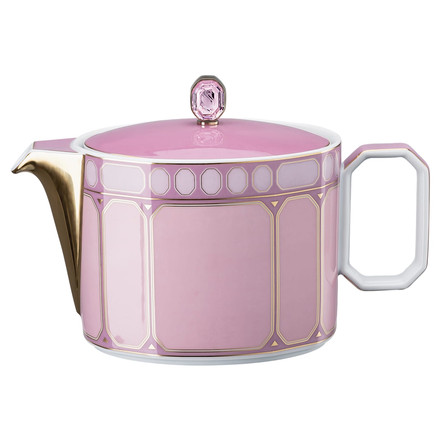 Signum teapot, Porcelain, Small, Pink | Swarovski