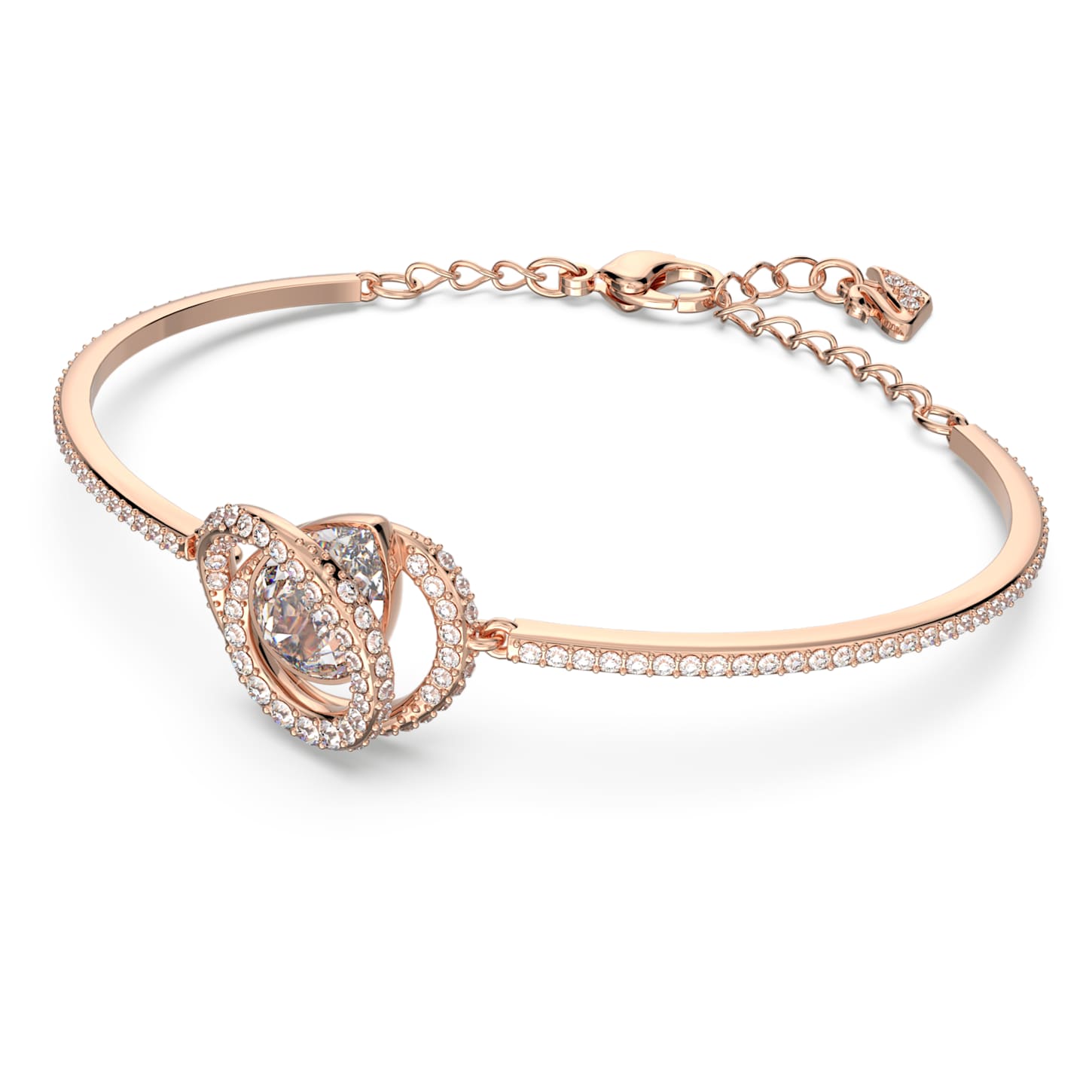 Generation bangle, White, Rose gold-tone plated | Swarovski
