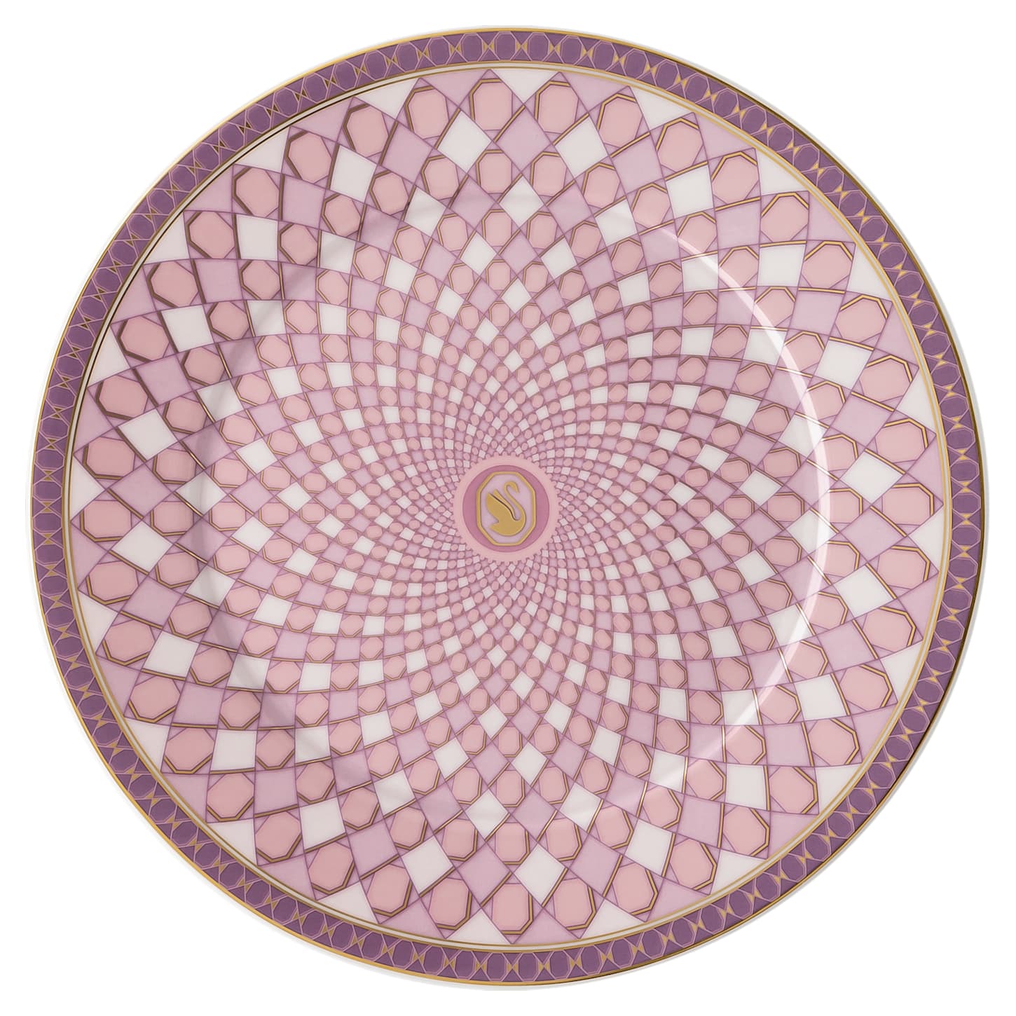 Signum plate set, Porcelain, Medium, Multicolored | Swarovski