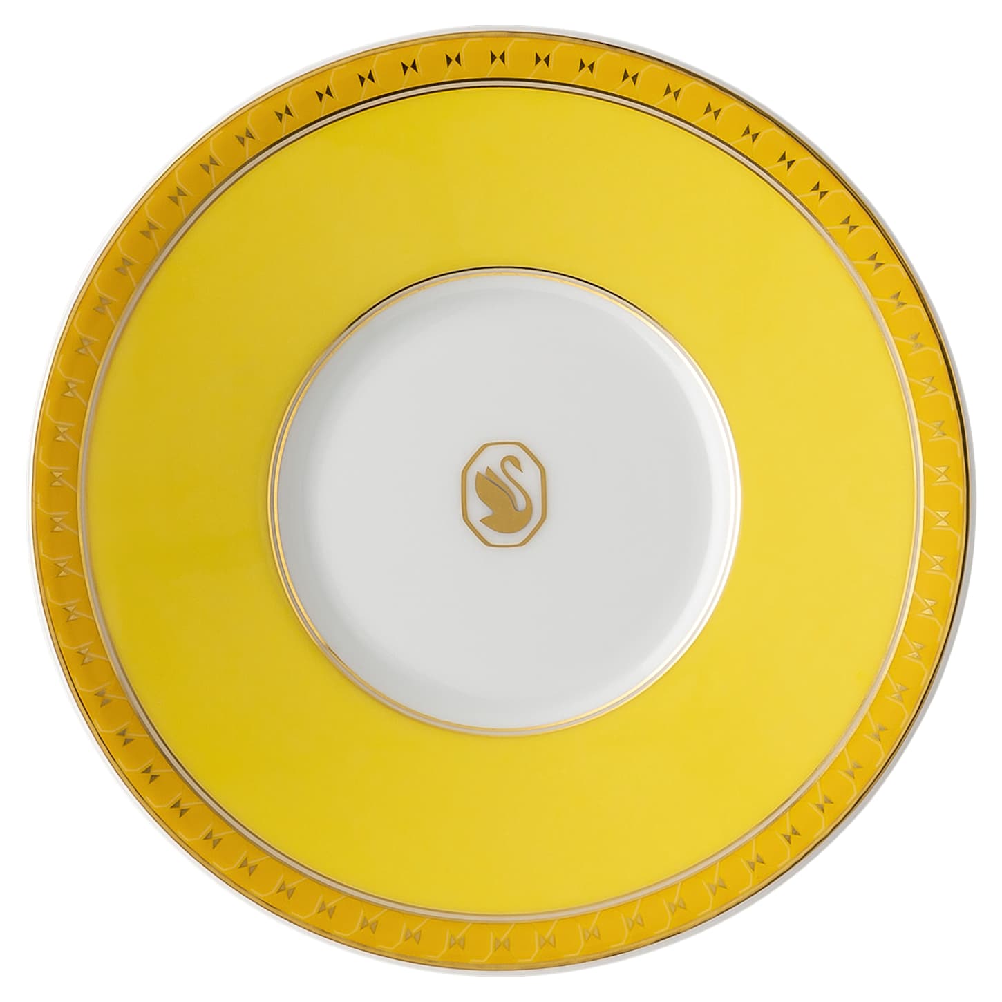 Signum espresso cup with saucer, Porcelain, Yellow | Swarovski