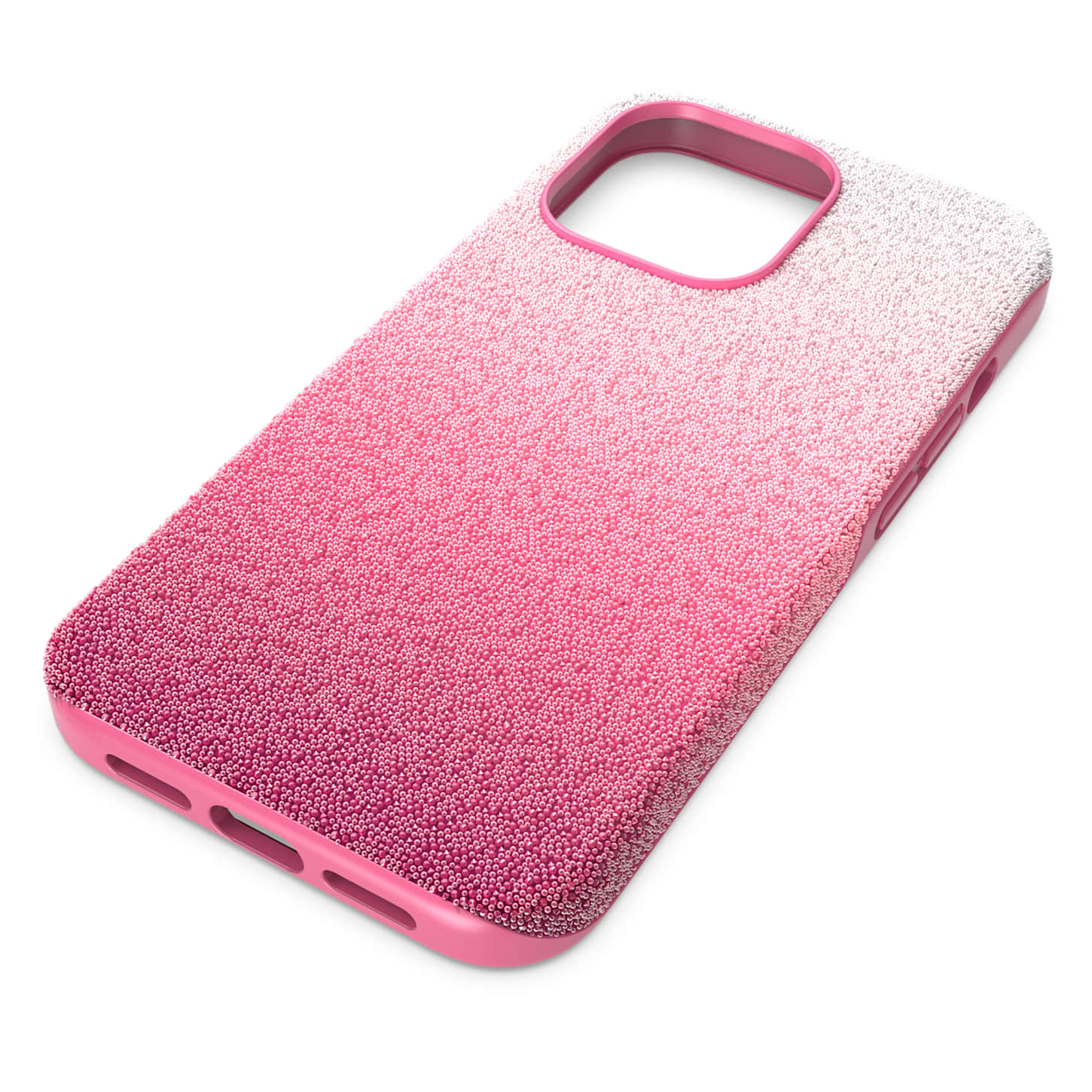 High smartphone case, iPhone® 13 Pro, Pink | Swarovski