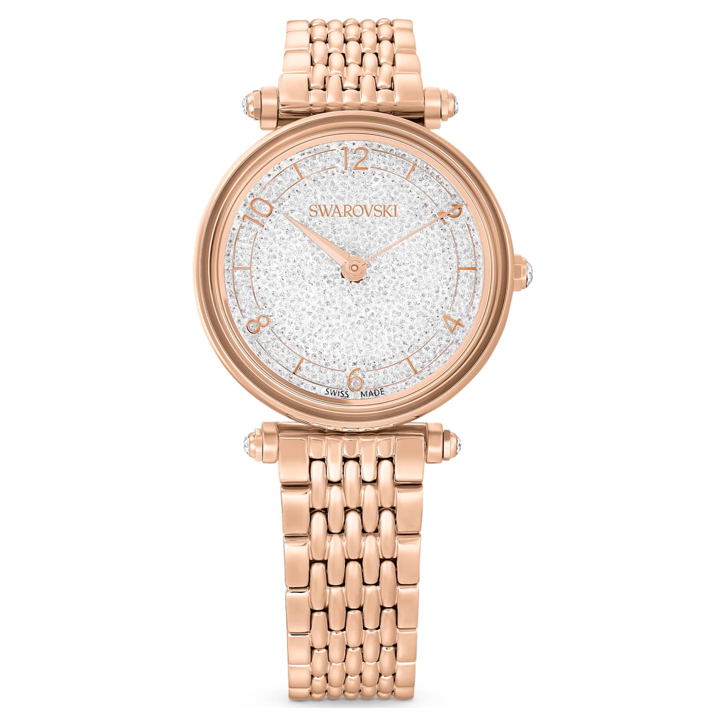 Crystalline Wonder watch, Swiss Made, Metal bracelet, Rose gold tone ...