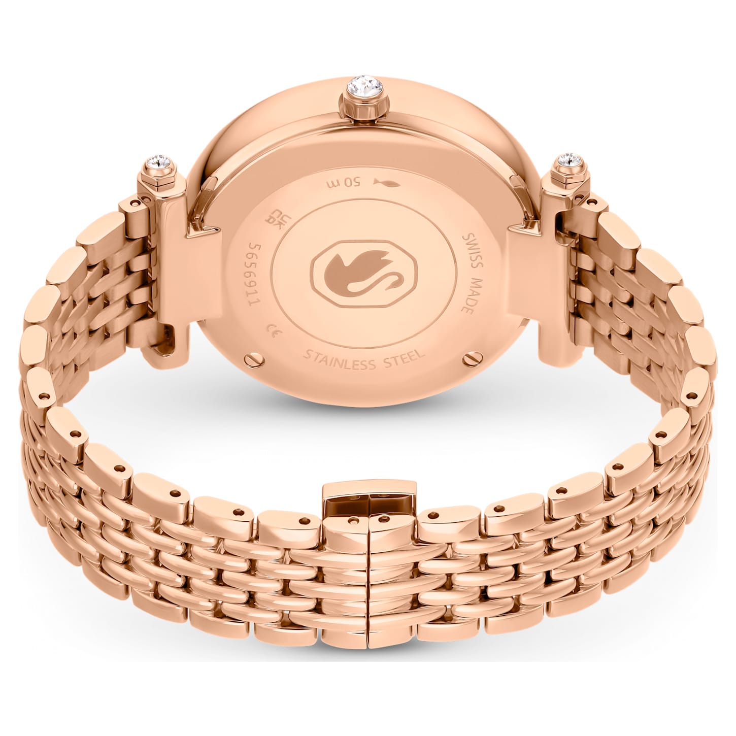 Crystalline Wonder watch, Swiss Made, Metal bracelet, Rose gold tone ...