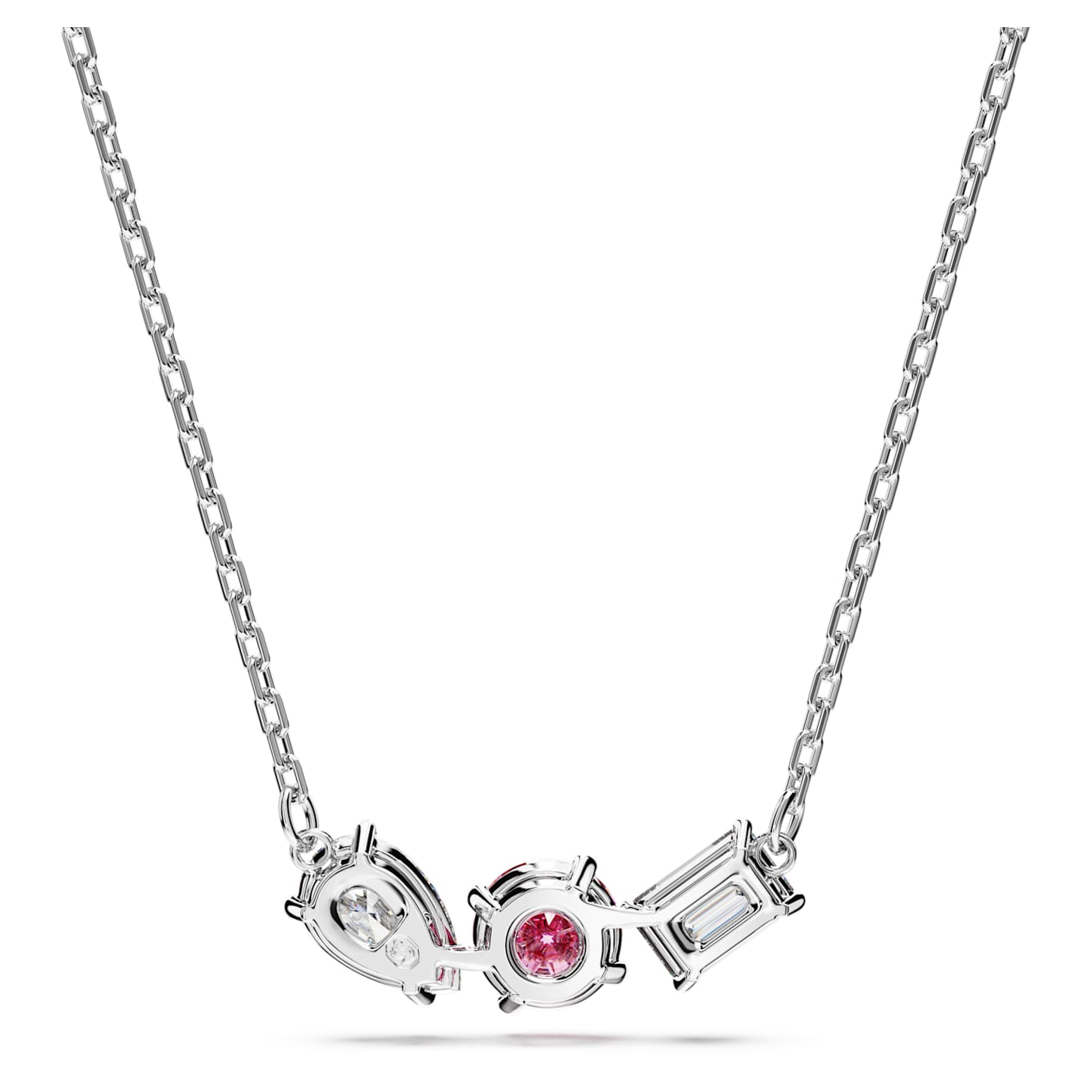 Mesmera pendant, Mixed cuts, Pink, Rhodium plated | Swarovski