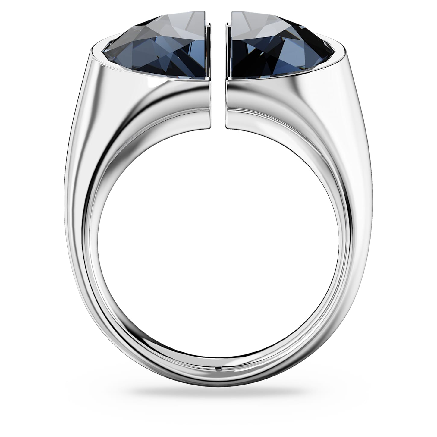 Lucent cocktail ring, Gray, Rhodium plated | Swarovski