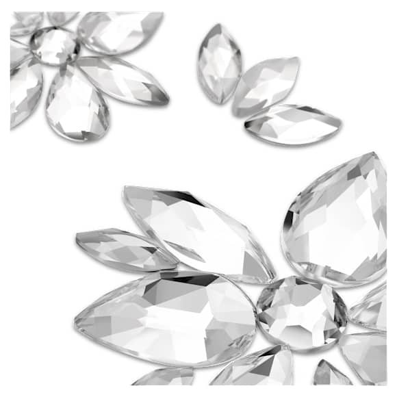 Body jewel, Set (5), Mixed cuts, Flower, White | Swarovski