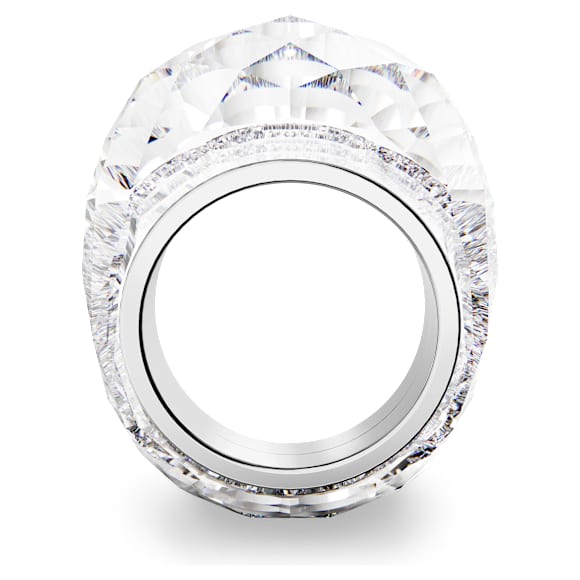 Lucent cocktail ring, White | Swarovski
