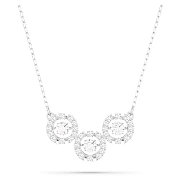 Una necklace, Round cut, White, Rhodium plated | Swarovski Una necklace, Round cut, White, Rhodium plated | Swarovski