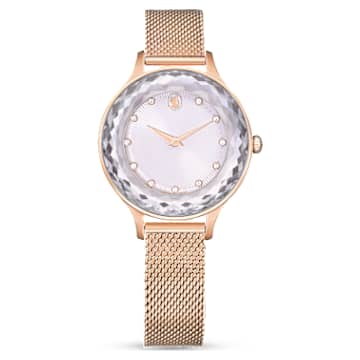 Octea Nova 腕表, 瑞士制造, 金属手链, 玫瑰金色调, 玫瑰金色调润饰 | Swarovski