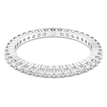 Matrix Vittore 戒指, 圓形切割, 白色, 銀色調潤飾 | Swarovski