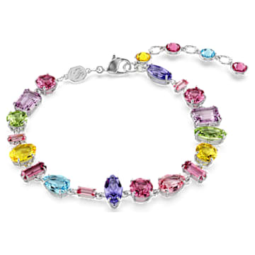 Gema karkötő, Vegyes metszés, Többszínű, Ródium bevonattal | Swarovski