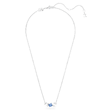 Mesmera pendant, Mixed cuts, Blue, Rhodium plated | Swarovski