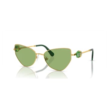 Ochelari de soare, Formă ochi de pisică, SK7003, Verde | Swarovski