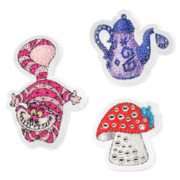 Stickers amovibles Alice in Wonderland, Chat, théière, carte à jouer et ...