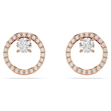 Constella Ohrstecker, Rundschliff, Weiß, Roségold-Legierungsschicht ...