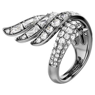 The Vienna Collection ring, Swan, White, Ruthenium plated | Swarovski