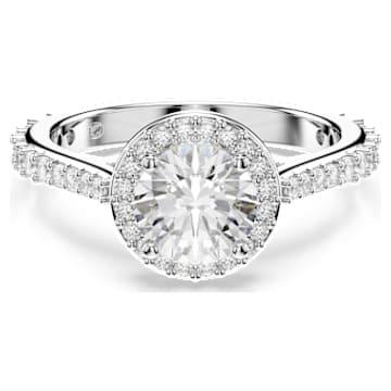 Anillo Una Angelic, Talla redonda, Blanco, Acabado en tono plateado ...