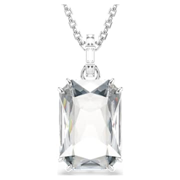 Pendentif Millenia, Taille octogonale, Blanc, Métal rhodié | Swarovski