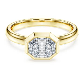 Octagon bezel ring, Lab-grown diamonds 1.0 ct tw, Octagon shape, 14K ...