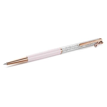 Crystalline ballpoint pen, Infinity, Pink lacquered, Rose gold-tone plated