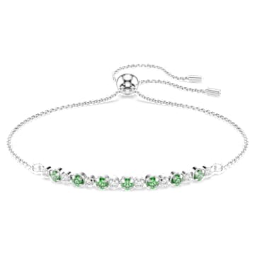 Matrix karkötő, Körmetszéses, Zöld, Ródium bevonattal | Swarovski