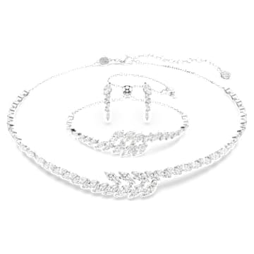 Mesmera set, Set (3), Marquise cut, White, Rhodium plated | Swarovski