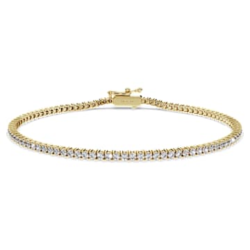 Eternity Tennis bracelet, Lab-grown diamonds 1.5 ct tw, Round shape ...